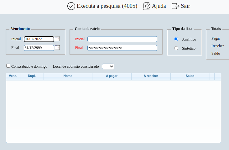 Fluxo de Caixa – Módulos - Jotec